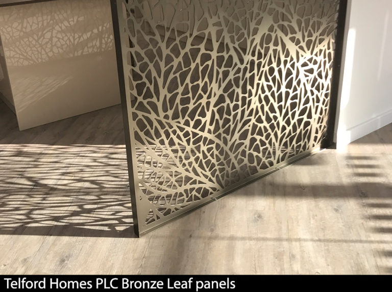 Decorative Laser cut room partitions and wall art for Telford Homes PLC ...