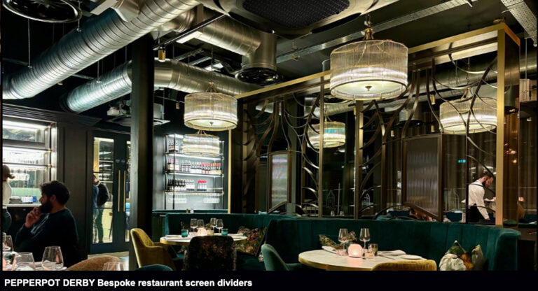Bespoke restaurant screens for Pepperpot Derby – laser cut screens for ...