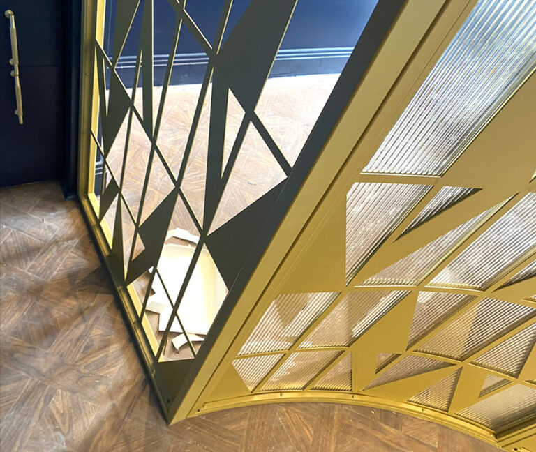 Beautiful laminated beauty and hairdressing salon screens – laser cut ...